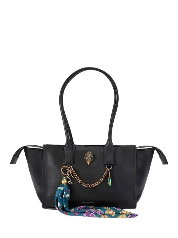 Kurt Geiger Eagle Plaque Scarf Detail Tote Bag - Black