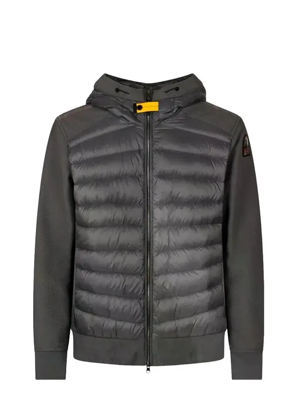 PARAJUMPERS Quilted Panelled Hooded Jacket - Grey