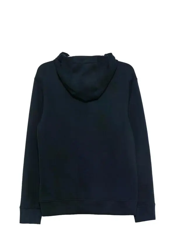 Paul & Shark Logo Embroidered Drawstring Hoodie - Blue