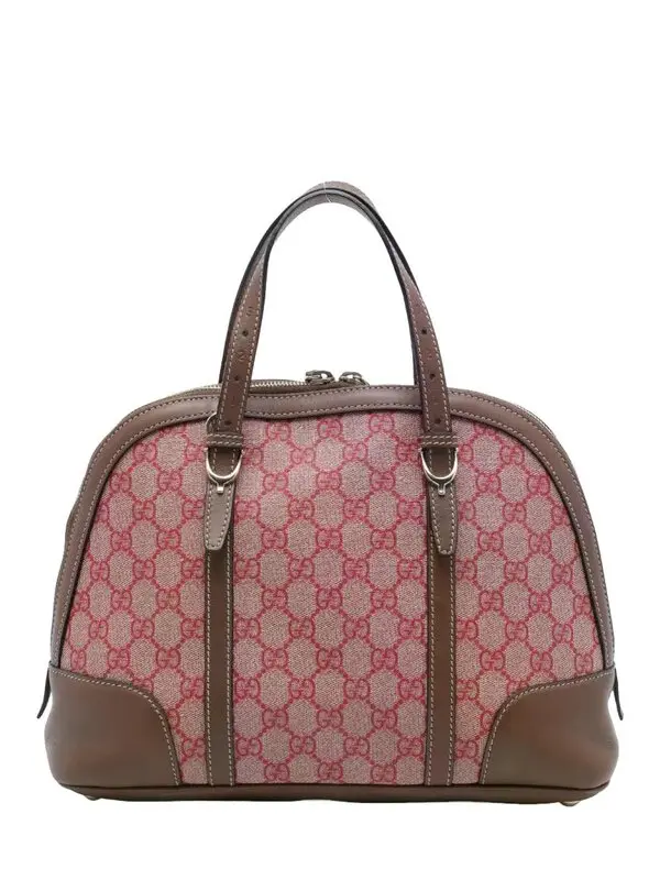 Gucci Gg Supreme Dome Satchel - Brown