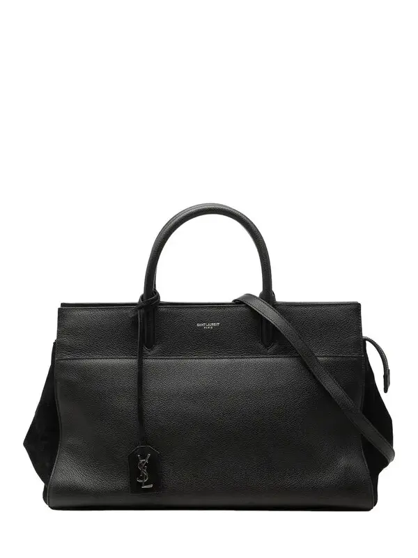 Saint Laurent Medium Cabas Rive Gauche Satchel - Black