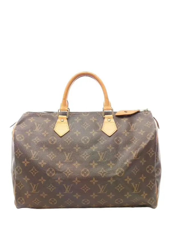 LOUIS VUITTON Monogram Speedy 35 Duffle Bag - Brown