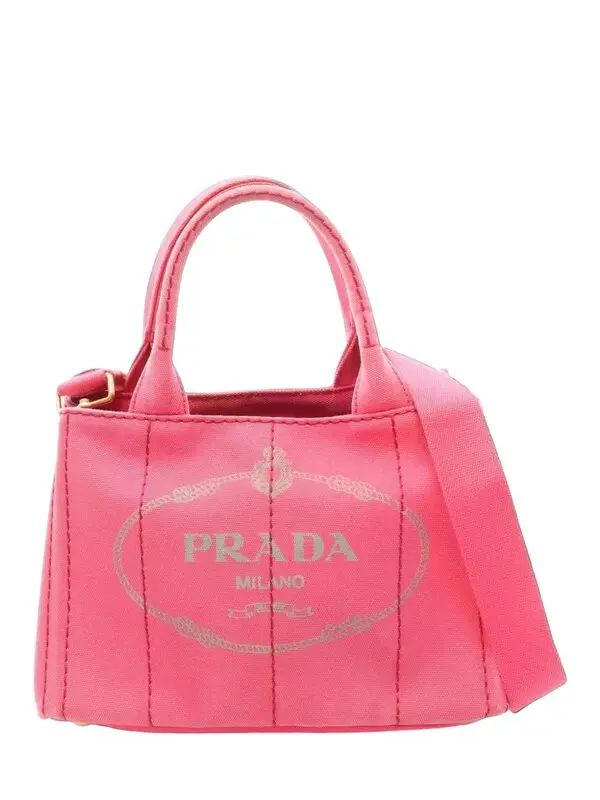 Prada 2000s Canapa Tote Bag - Pink