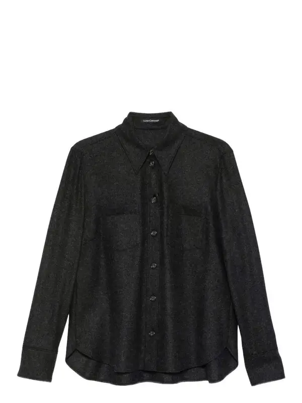 LUISA CERANO Flannel Shirt Jacket - Grey