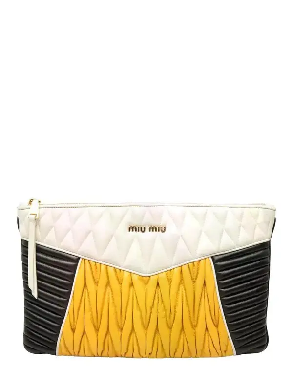 Miu Miu Nappa Biker Clutch Bag - Multicolour