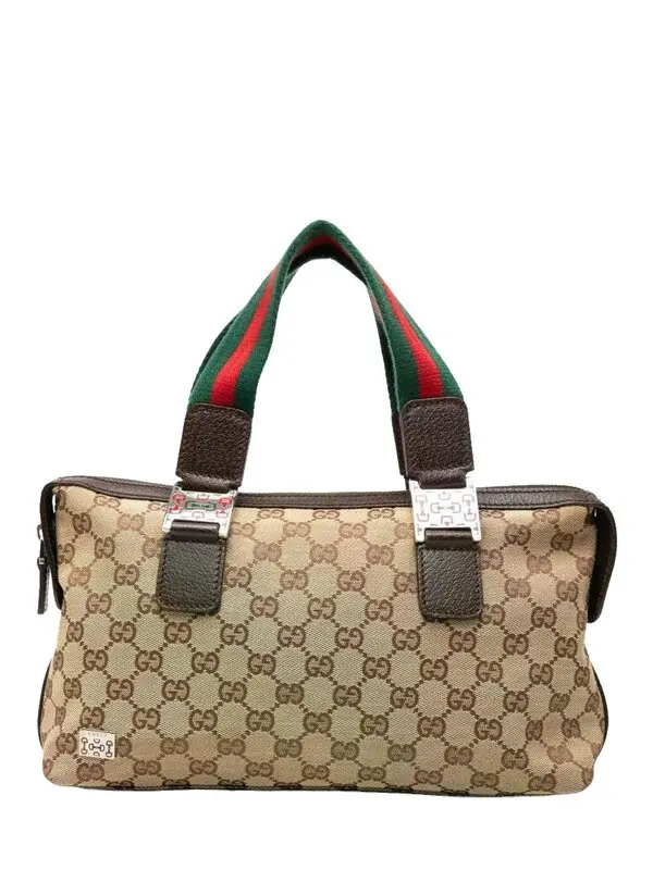 Gucci Gg Canvas Web Pop Handbag - Neutrals
