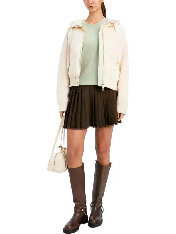 TWINSET Quilted Hooded Jacket - Neutrals