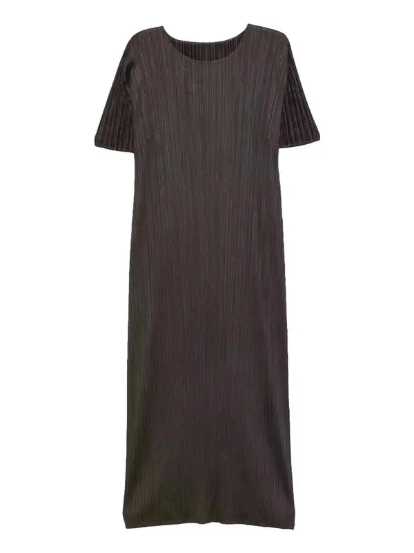 Issey Miyake Pleated Midi Dress - Grey