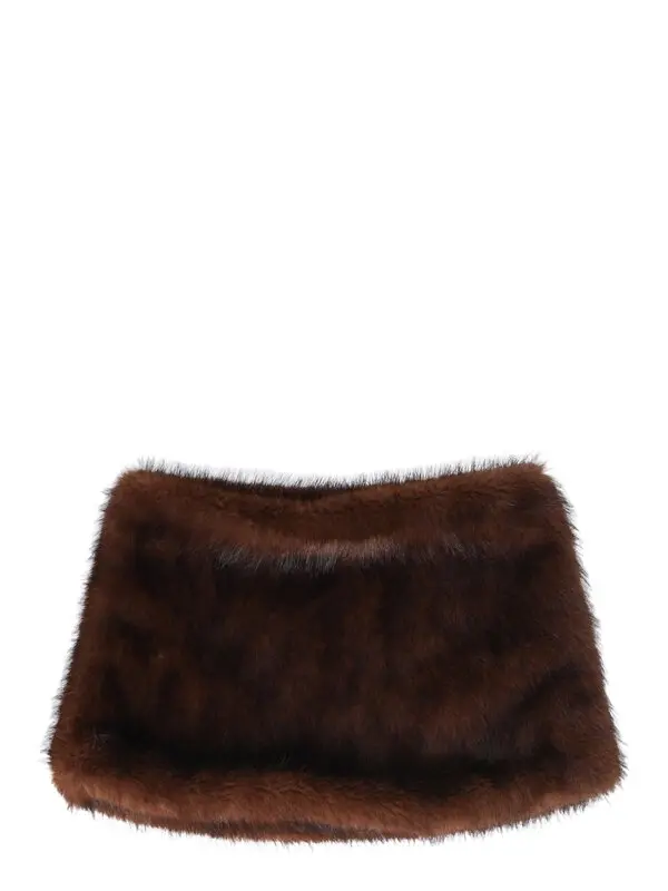 Source Unknown Faux Fur Neck Warmer - Brown
