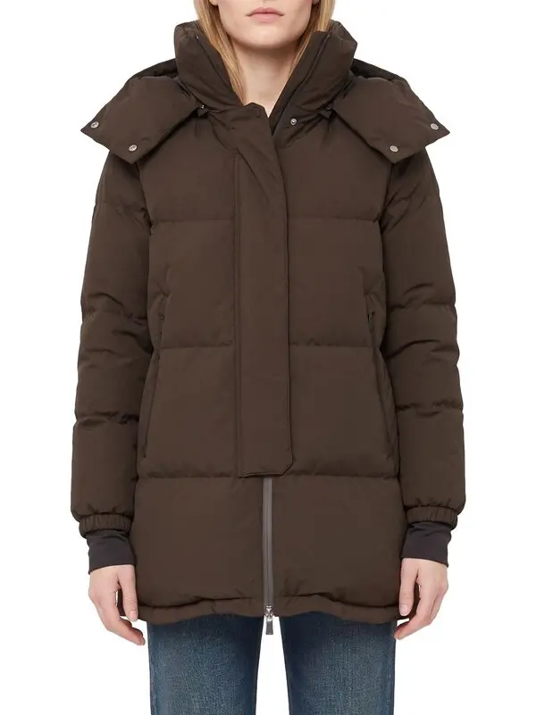 Herno Short Hooded Quilted Nylon Down Jacket With Water-repellent Finish - Brown