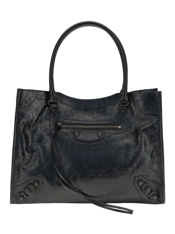 Balenciaga Le City Arena Lambskin Leather Tote Bag - Black