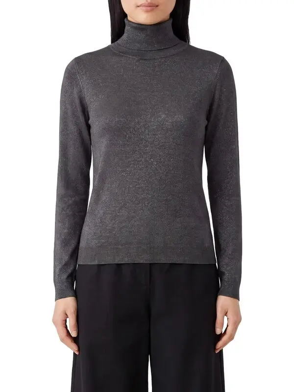 Brunello Cucinelli Fine Knit Turtleneck Jumper - Mouse Grey