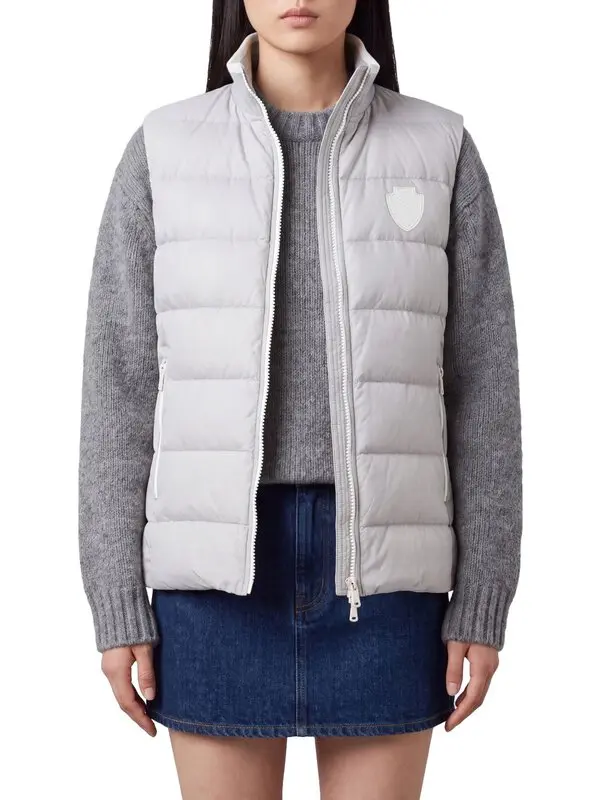 Brunello Cucinelli Quilted Nylon Padded Gilet With High Neck - Grey