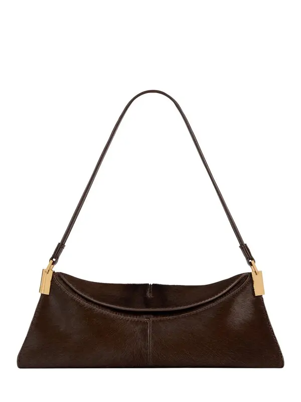Balmain Small Pony Hair 64-83 Shoulder Bag - Brown