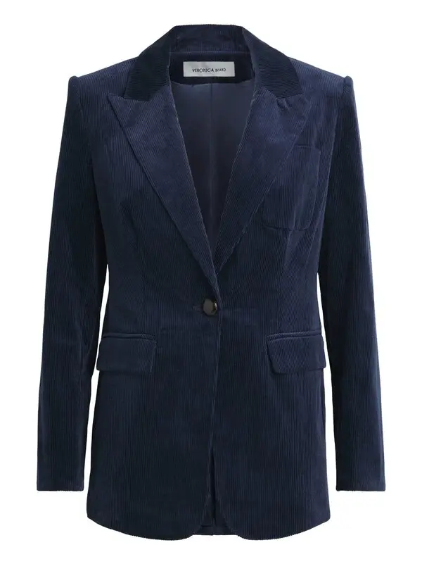 Veronica Beard Corduroy Livvy Dickey Blazer - Navy