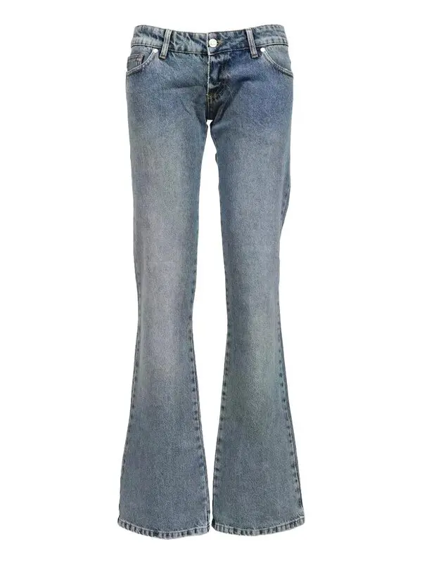 Natasha Zinko Treated Flared Jeans - Blue
