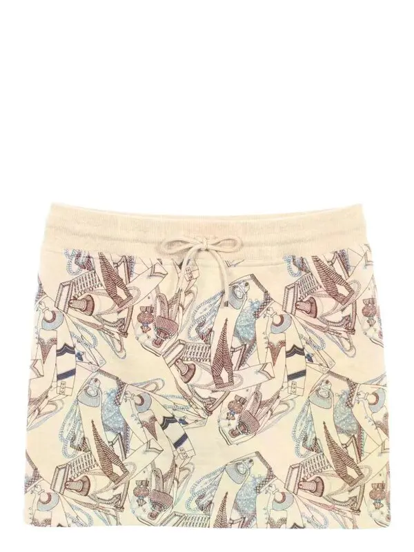 Hermès Zouaves Et Dragons Finesse Print Skirt - Neutrals
