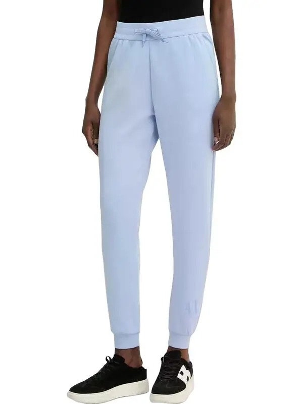 Armani Exchange Rhinestone Logo Track Pants - Blue