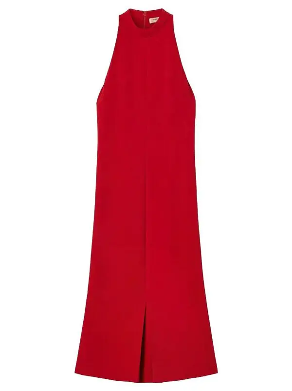TWINSET Halter Neck Long Crêpe Dress - Red