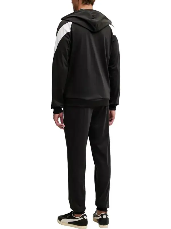 PUMA Logo Print Zip-up Hoodie - Black