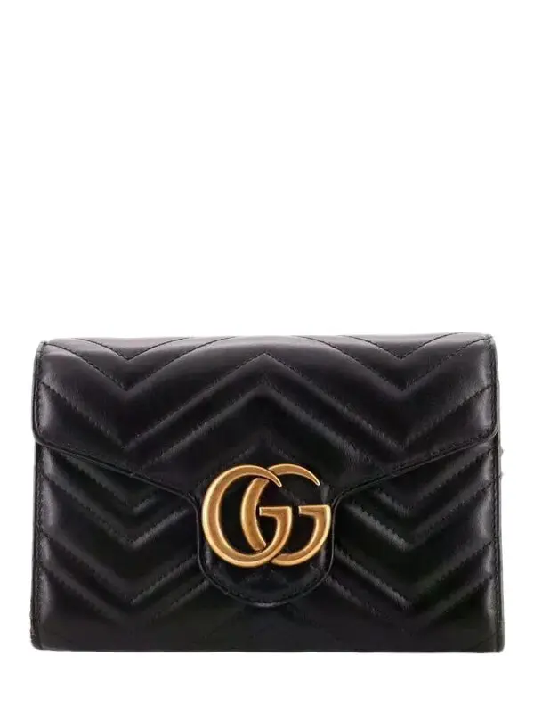 Gucci Gg Marmont Matelassé Leather Mini Crossbody Bag - Black
