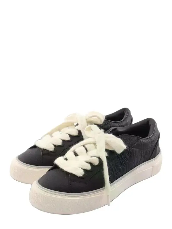 Dior Embossed Leather Low-top Sneakers - Black