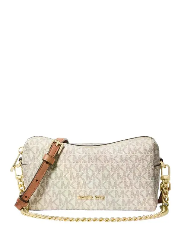 Michael Kors Monogram Print Shoulder Bag - Neutrals