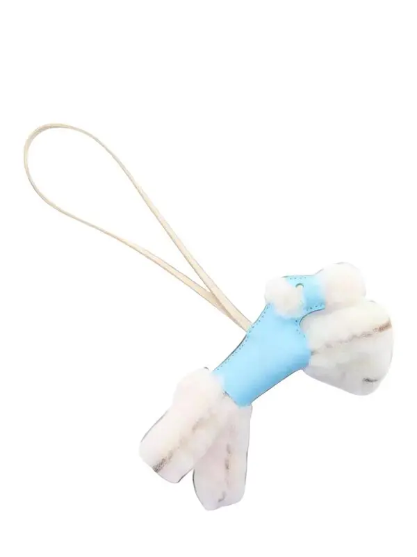 Hermès 2025 Paddy Sheepskin Bag Charm - Blue