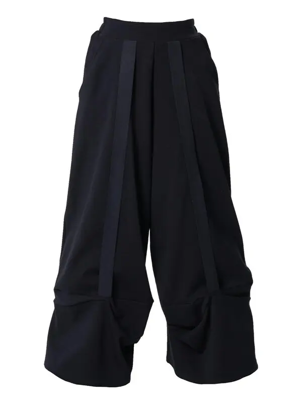 METAMORPHOZA Wide-leg Trousers With Vertical Detailing - Black