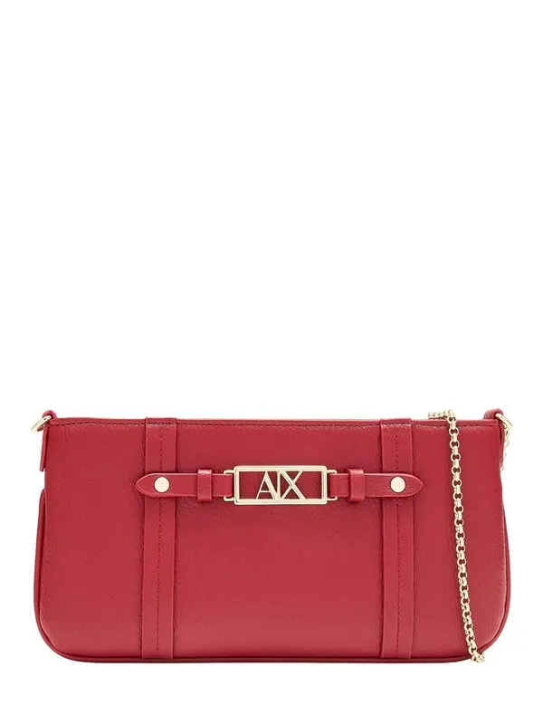 Armani Exchange Mini Bag With Chain Strap - Red