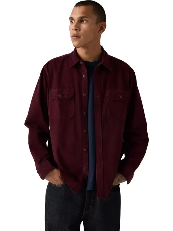LEVI'S Jackson Corduroy Worker Overshirt - Red