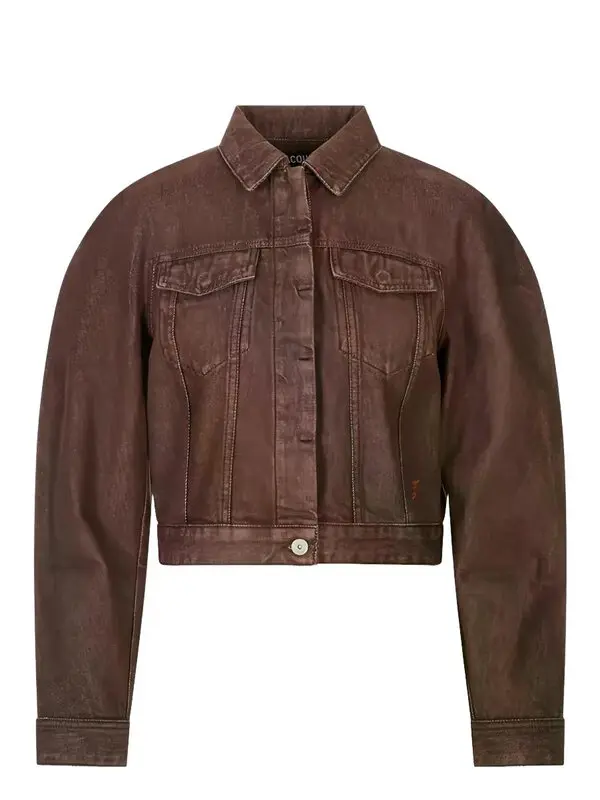 Jacquemus De-nîmes Ovale Denim Jacket - Brown