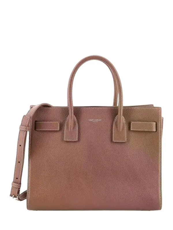Saint Laurent Sac De Jour Leather Baby Tote Bag - Neutrals