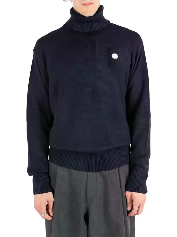 SOCIETE ANONYME Charles Wool Roll Neck Sweater - Blue