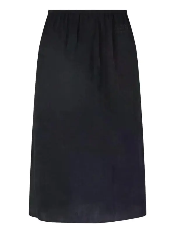 MAISON MARGIELA Logo Print Midi Skirt - Black