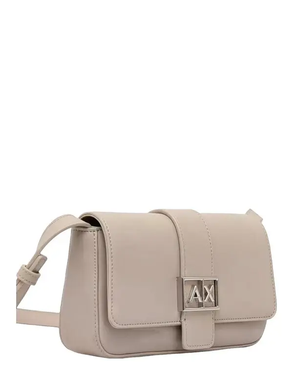 Armani Exchange Logo Plaque Cross Body Bag - Neutrals