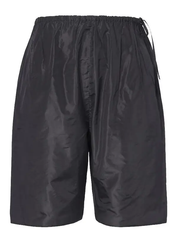 Prada Silk Taffeta Bermuda Shorts - Grey