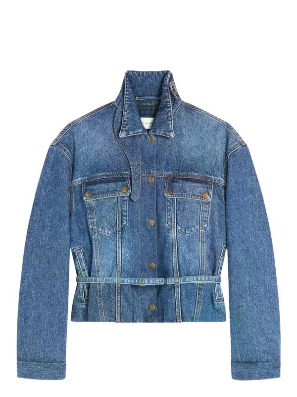 Dries Van Noten High-collar Denim Jacket - Blue