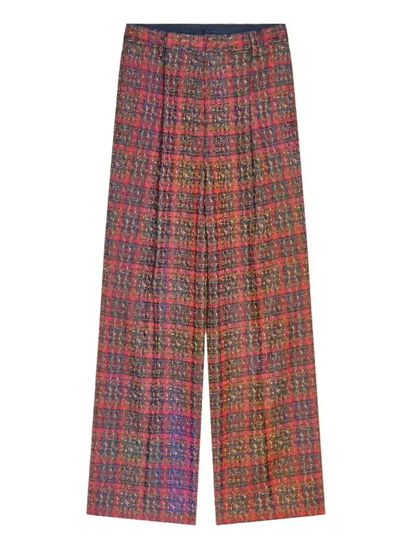Dries Van Noten Tailored Jacquard Wide-leg Trousers - Red