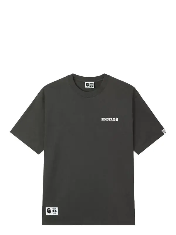 FINGERCROXX Logo-print Cotton T-shirt - Grey