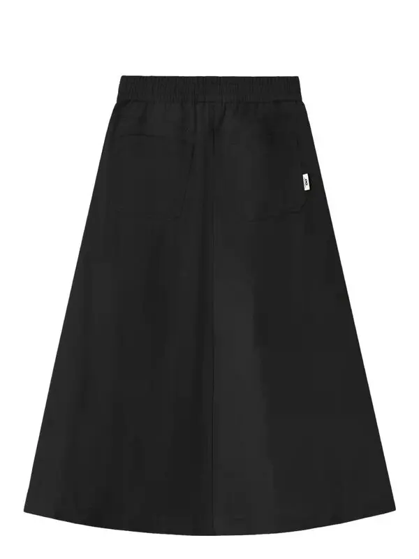 CHOCOOLATE A-line Midi Skirt With Elasticated Waist - Black