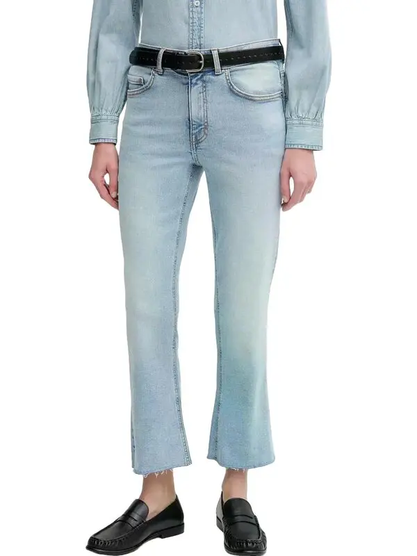 BENETTON Frayed Hem Denim Jeans - Blue