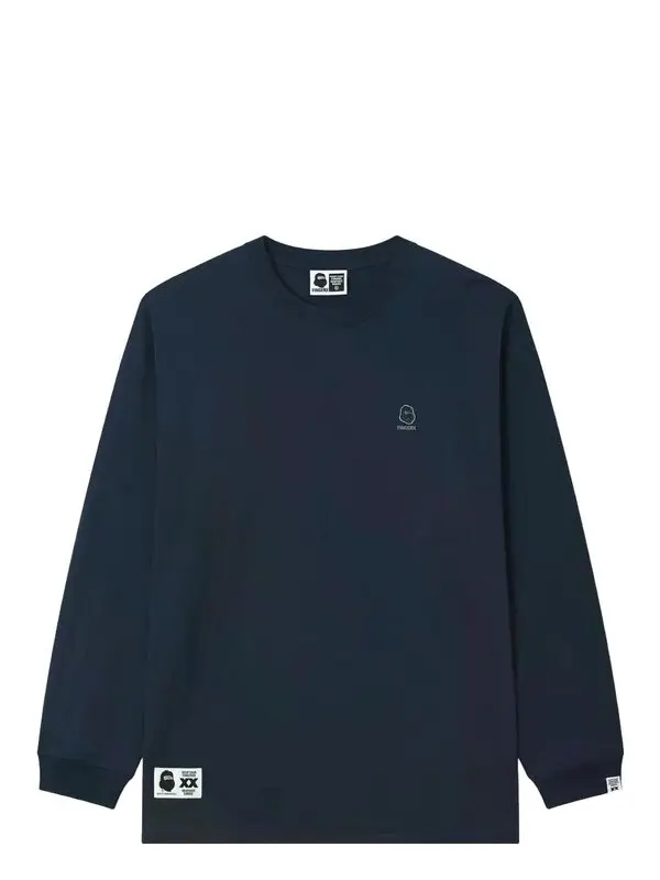 FINGERCROXX Logo-embroidered Long-sleeved T-shirt - Blue