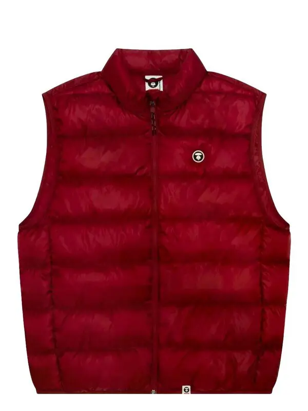 AAPE BY *A BATHING APE Moonface Logo-patch Quilted Gilet - Red