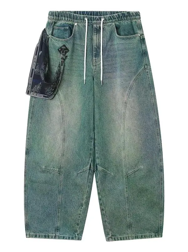 MUSIUM DIV. Panelled Drawstring Jeans - Blue