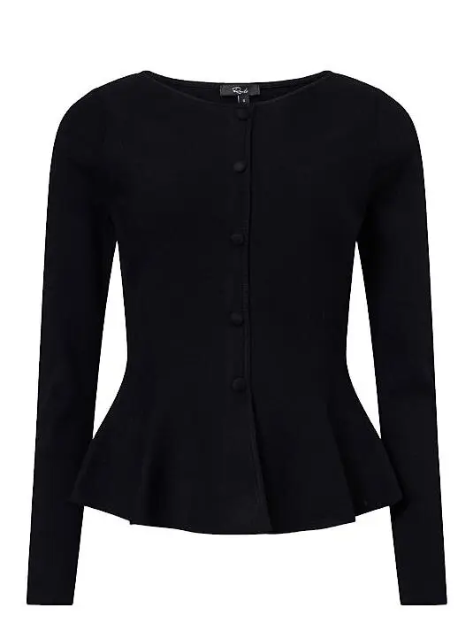 Rails Diane Peplum Knitted Cardigan - Black