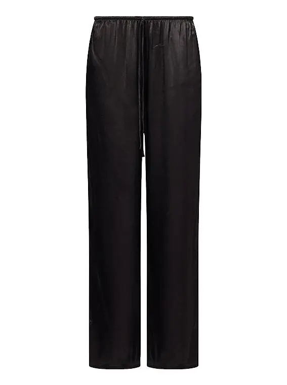 Rails Virgo Straight-leg Satin Trousers - Black