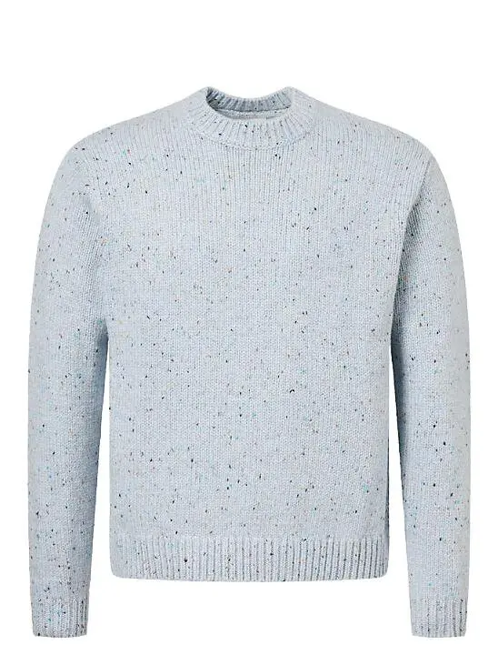PERCIVAL Rhodes Logo Wool-blend Jumper - Blue