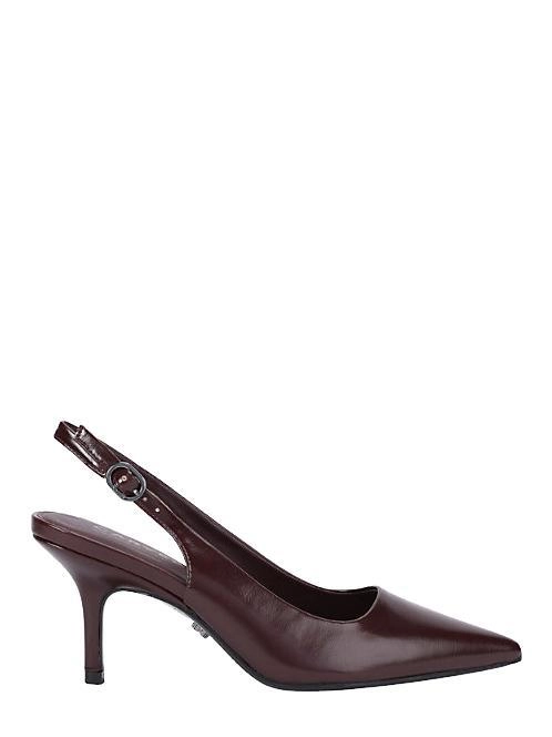 Carvela Spirit Slingback Faux Leather Heeled Courts - Red/dark