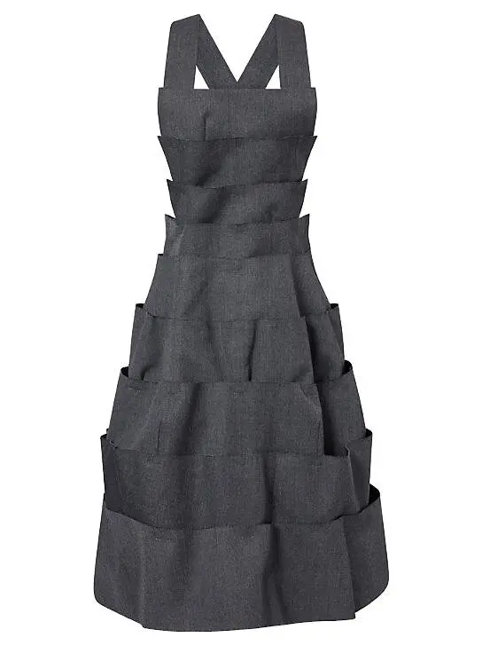 Comme Des Garçons Panelled Open-side Wool Midi Dress - Medium Grey